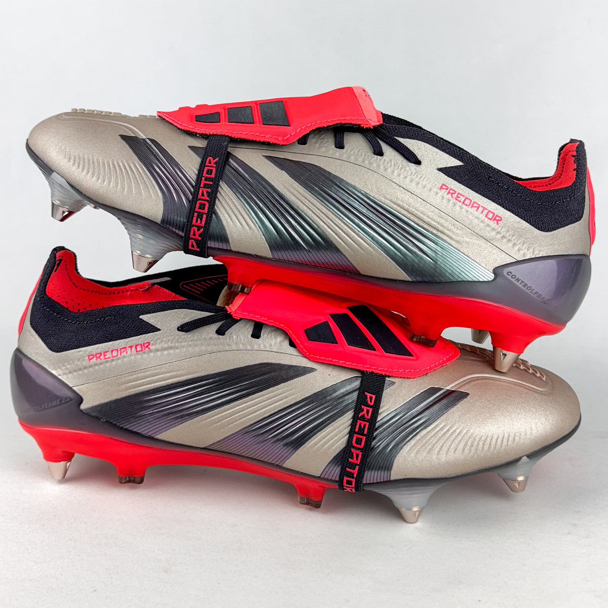 Adidas Predator Elite Tongue FT SG - Platinum Metallic/Aurora Black/Ca ...